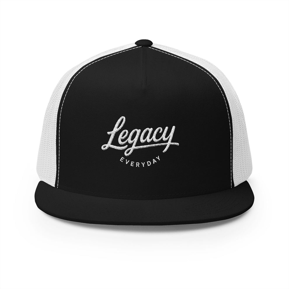 Legacy Embroidered Trucker Cap — Retro Script Mesh Snapback – Everyday ...